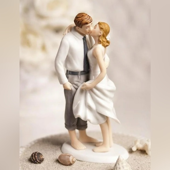 Bella Novia | Party Supplies | Elegant Beach Wedding Cake Topper With ...